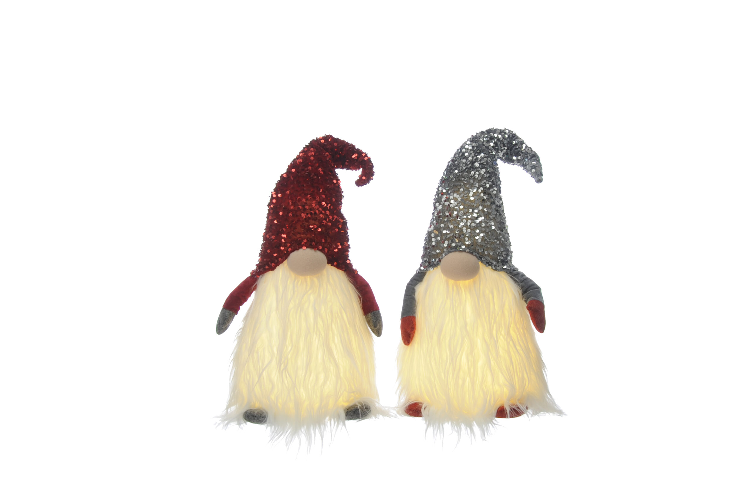 Red/Silver Sequined Light-up Gonk – The Olde Christmas Shoppe