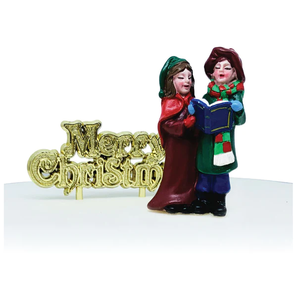 Victorian Carol singers, Merry Christmas (Gold) Cake topper – The Olde ...