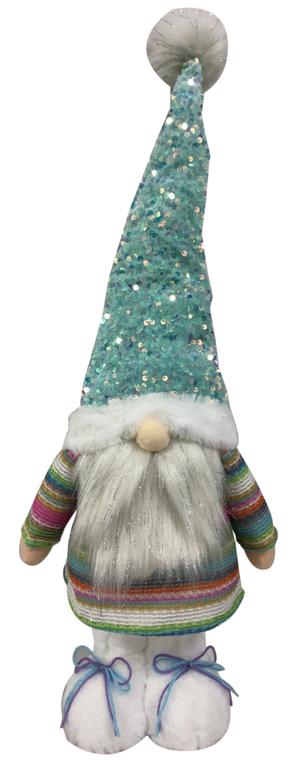 Adorable Standing Gonk with Blue Sequined Hat – The Olde Christmas Shoppe