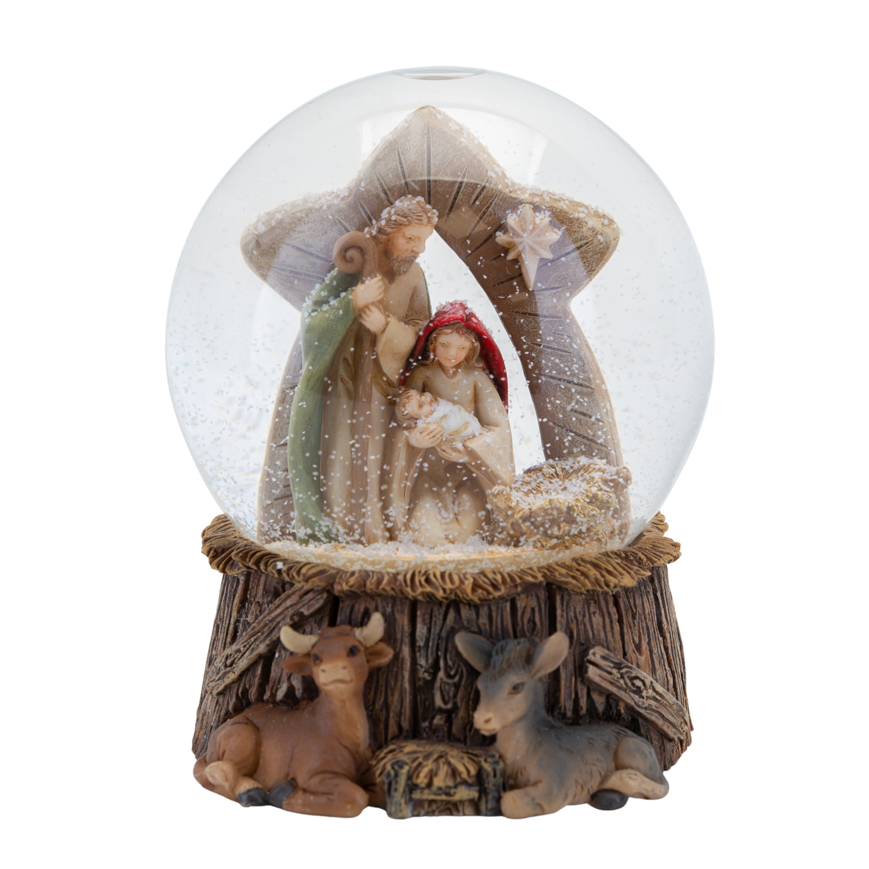 Hand Painted Nativity Scene Snowglobe 10cm – The Olde Christmas Shoppe