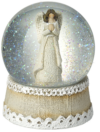 Large Angel Figurine Snow Globe – 2 assorted – The Olde Christmas Shoppe