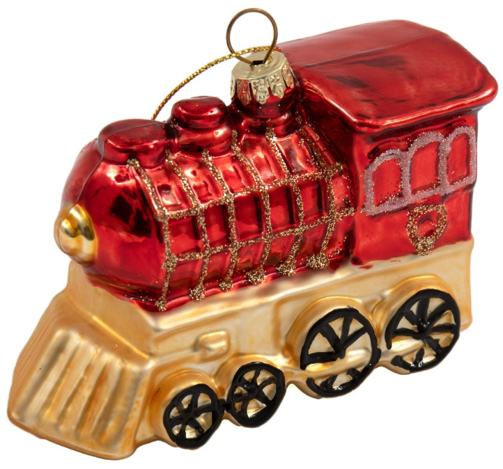 Traditional Steam Train Glass Hanging Decoration – 8.5cm – The Olde ...