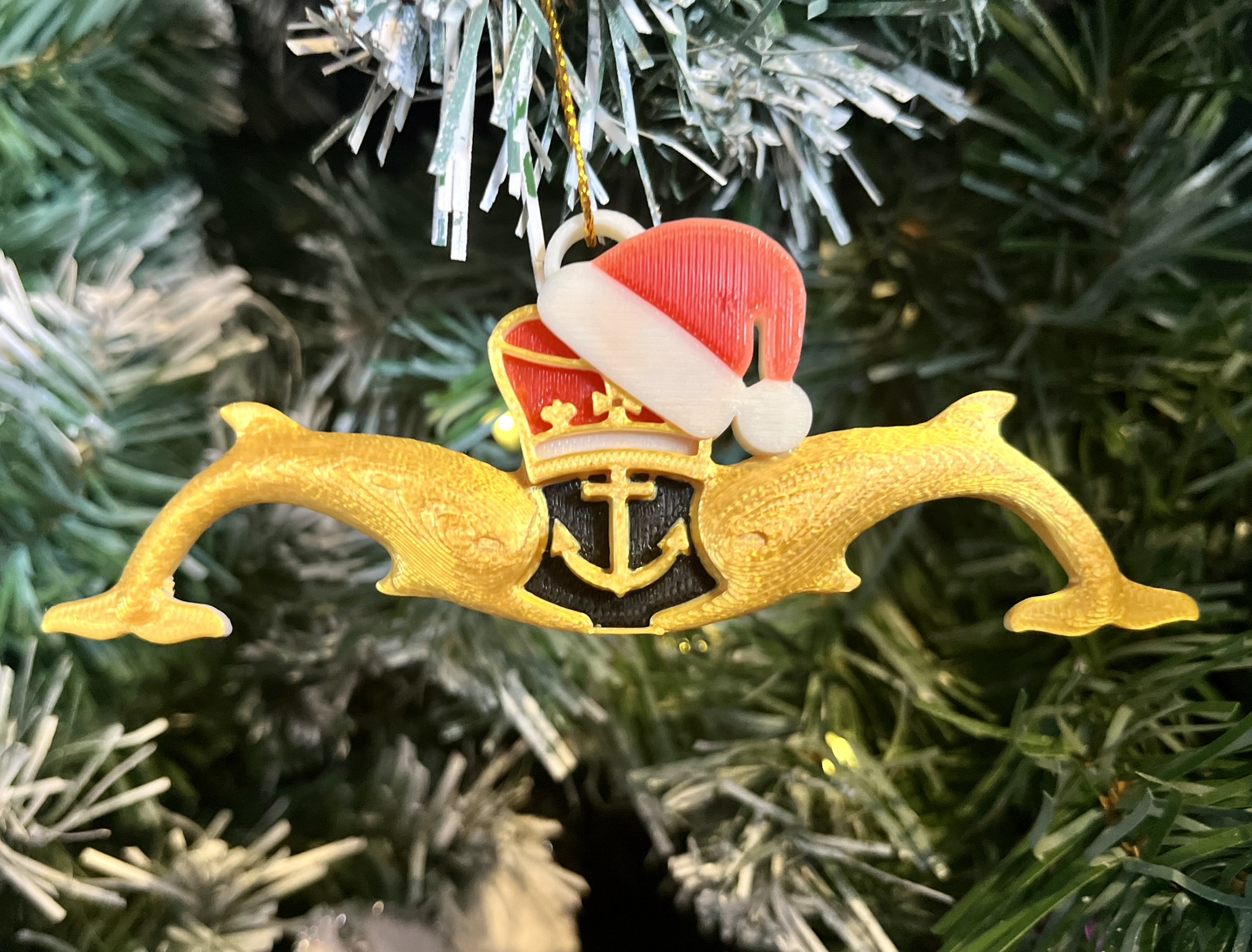 3D Printed Gold Submariners Dolphins with Santa Hat – The Olde ...